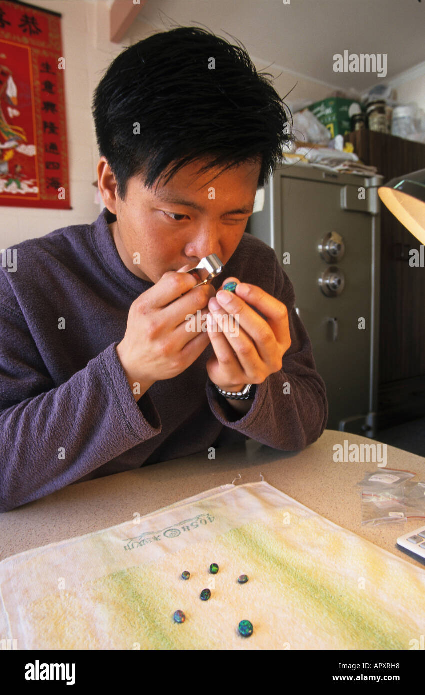 Chinese opal buyer, Chan, Lightning Ridge, Australien, NSW, Chinese ...