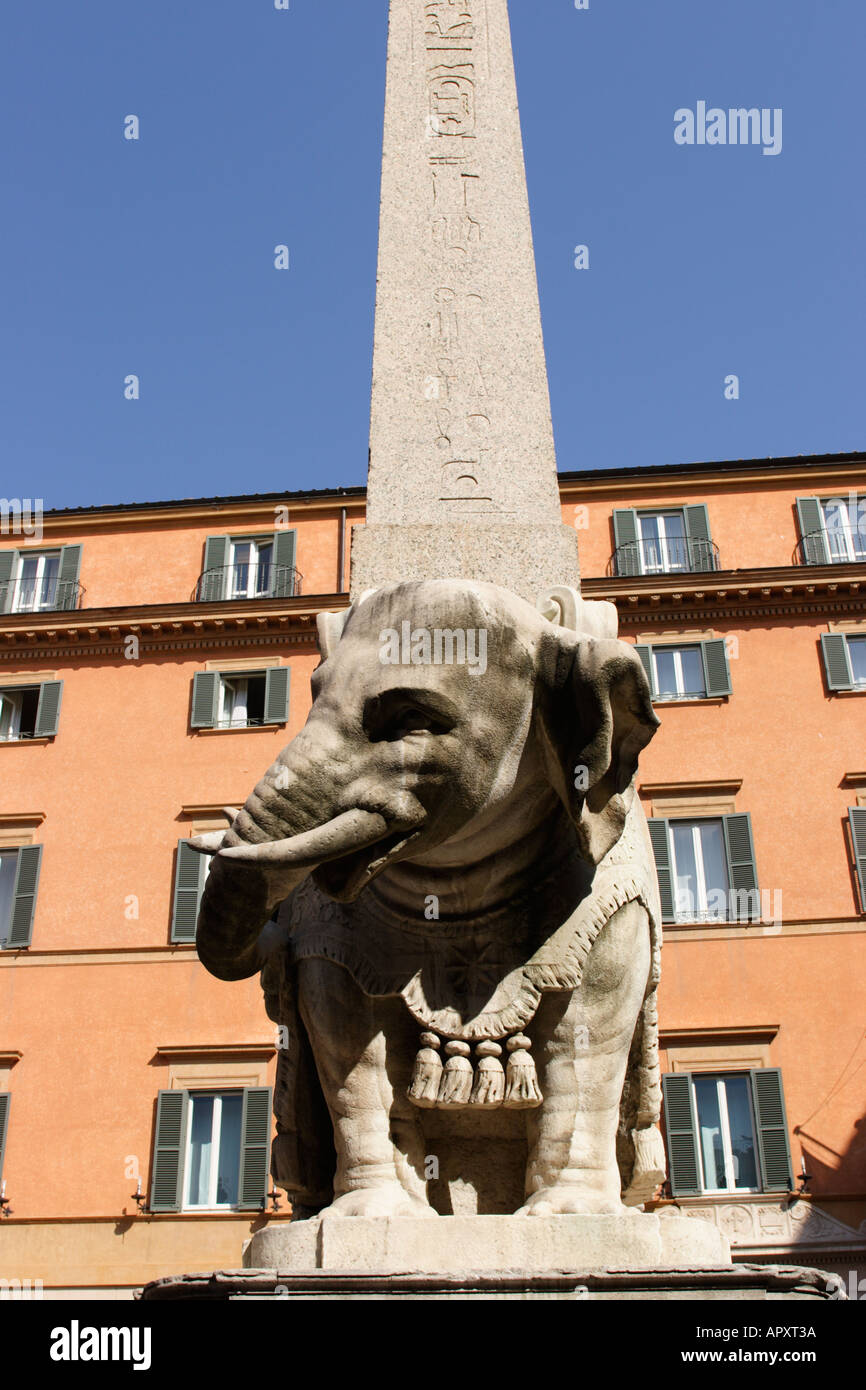 Elephant Statue Piazza Della Minerva Rome Italy Stock Photo - Alamy