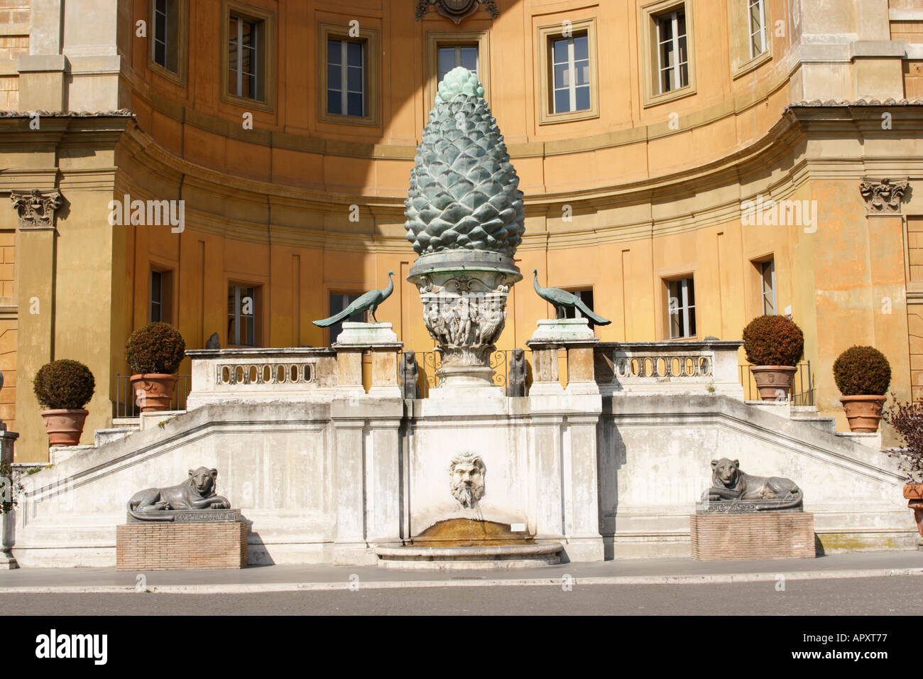 Courtyard of the Pigna statue Vatican Museum Vatican City Rome Italy ...