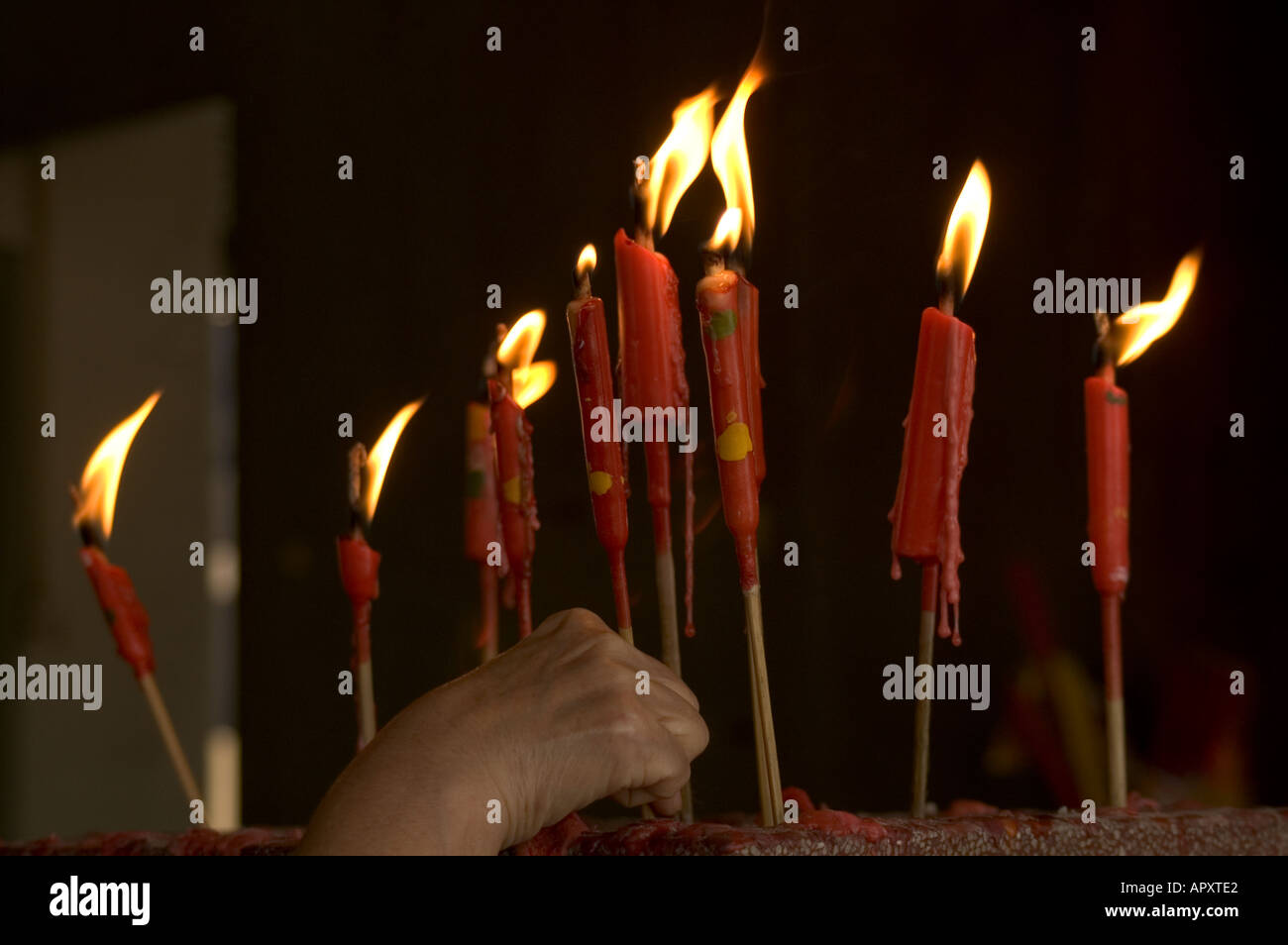 Burning josticks during Qing Ming Festival Malaysia Stock Photo - Alamy