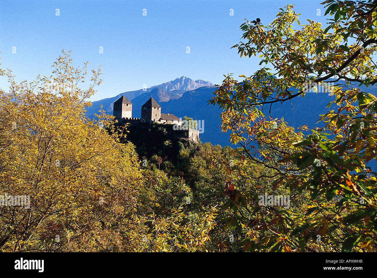 Castle ruin, Lana, near Meran South Tyrol, Italy Stock Photo - Alamy