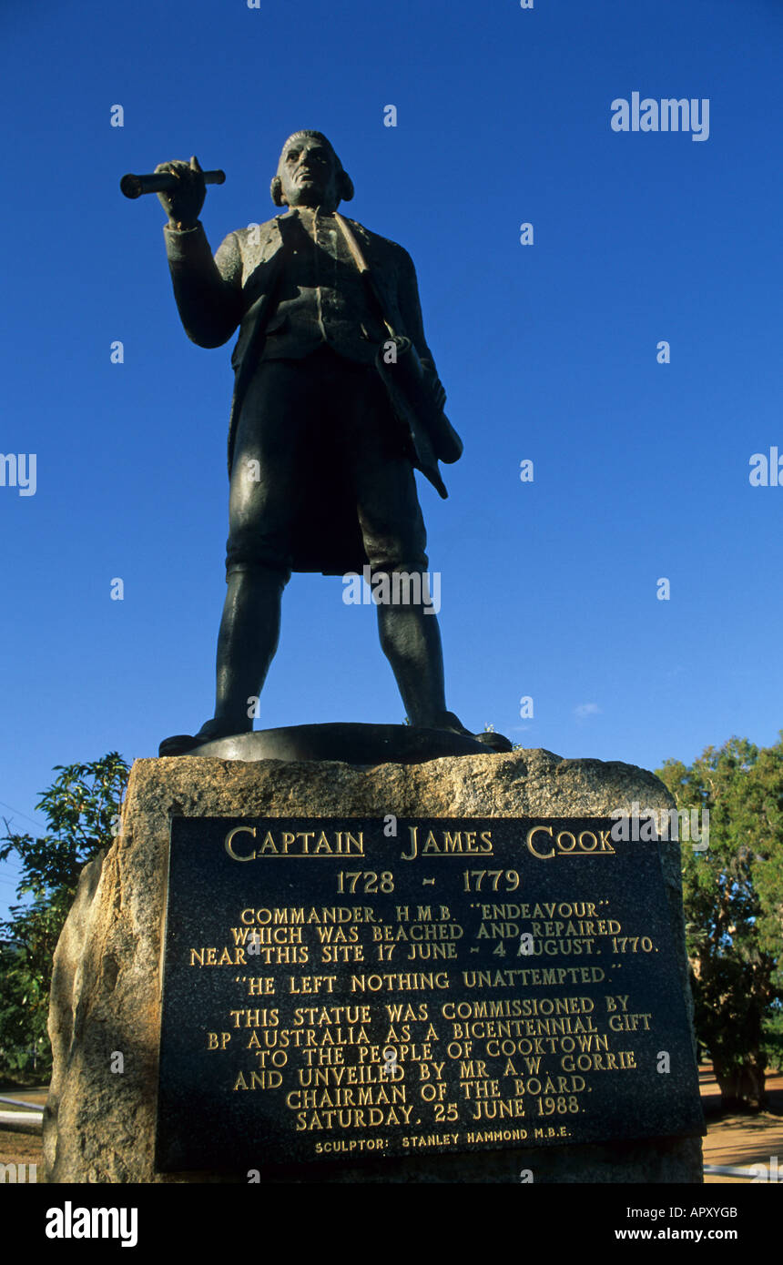 Statue of Captain Cook, Cooktown, Cape York Peninsula, Queensland ...