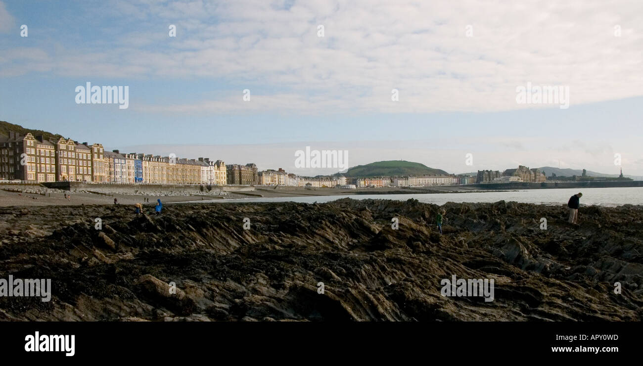 Seafront promenade aberystwyth ceredigion wales hi-res stock ...