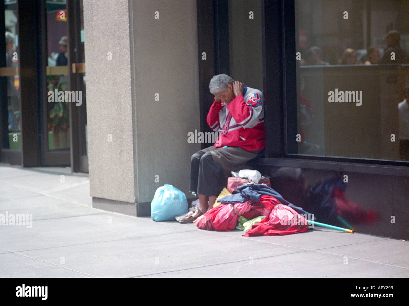 Homeless person in New York City Stock Photo - Alamy