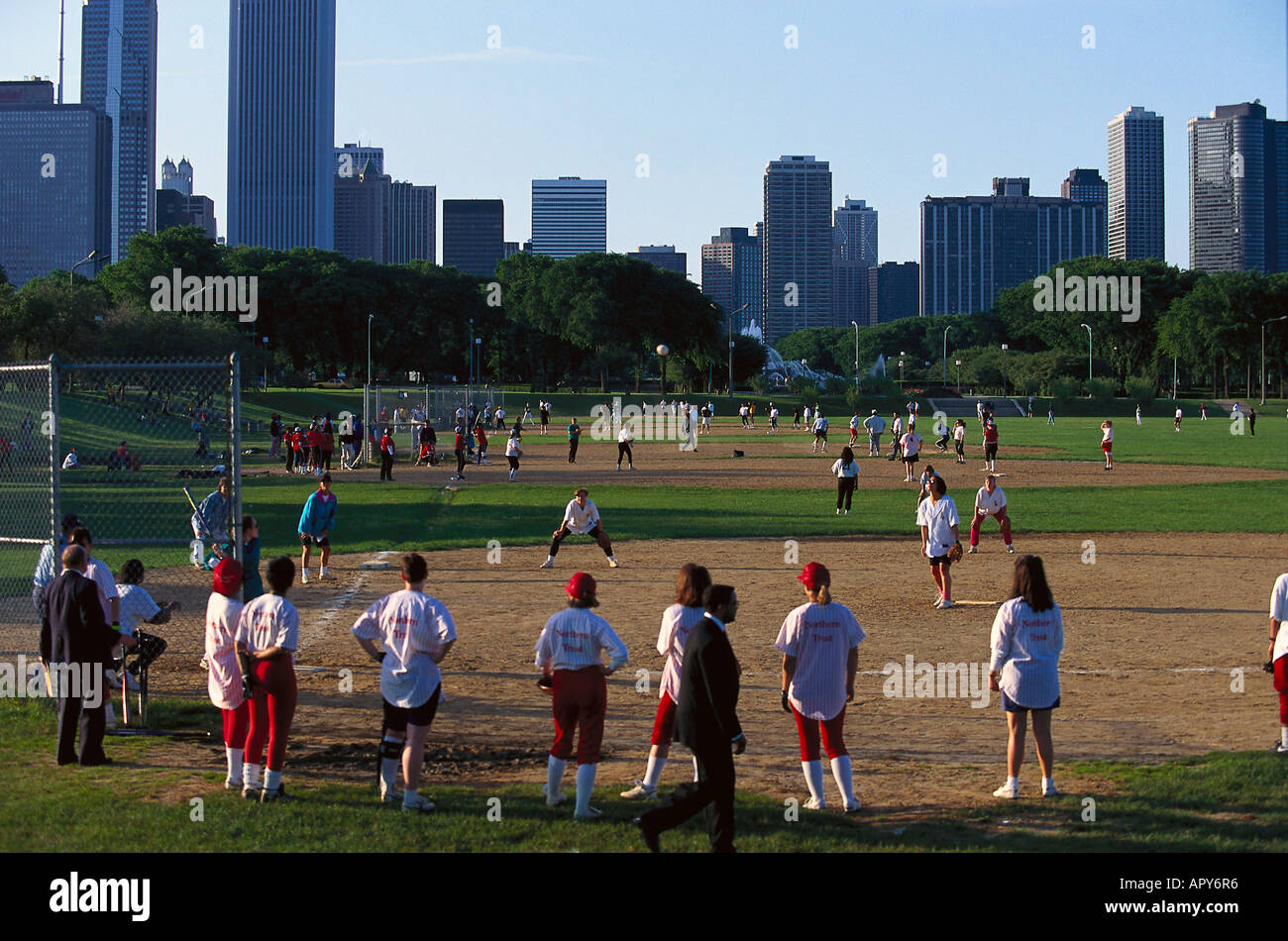 Baseball, Park, Chicago, Illinois USA Stock Photo - Alamy