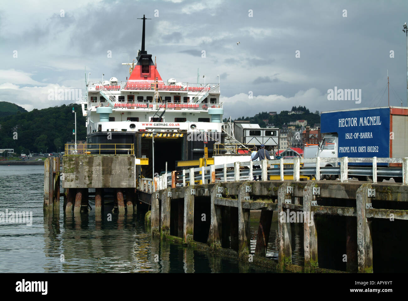 Caledonian MacBrayne calmac ferry at ferry terminal oban scotland uk gb ...
