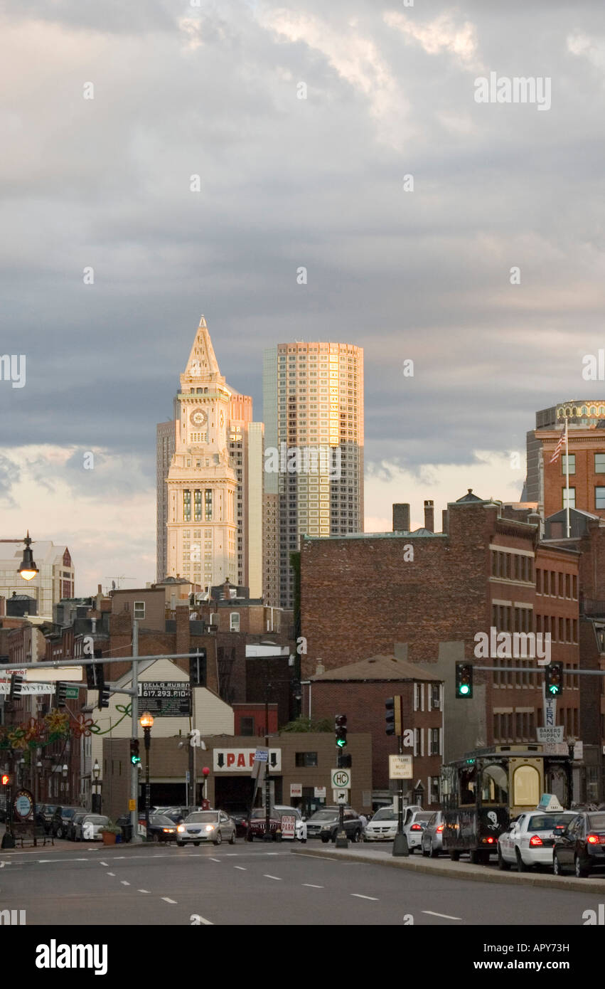 Boston scene viewed from Charlestown Bridge Stock Photo - Alamy