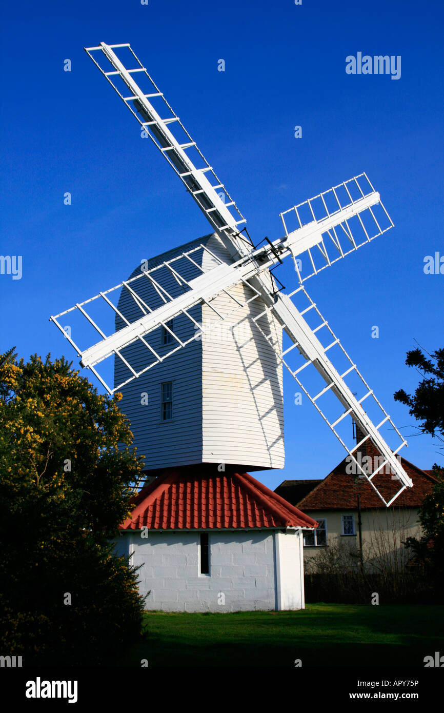 post mill windmill cornmill thorpeness suffolk AONB england uk gb Stock ...