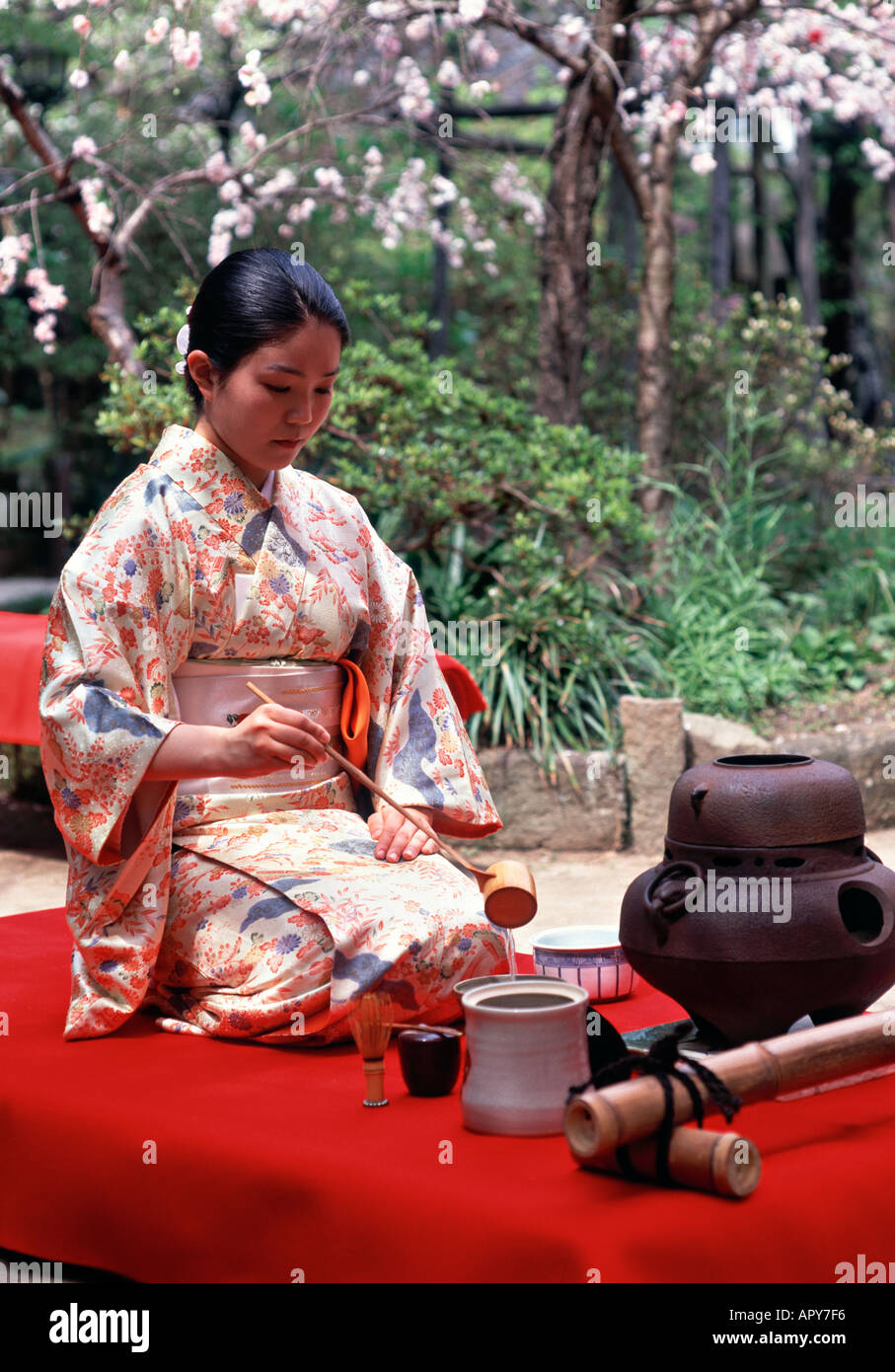 Outdoor Tea Ceremony, Japan Stock Photo - Alamy