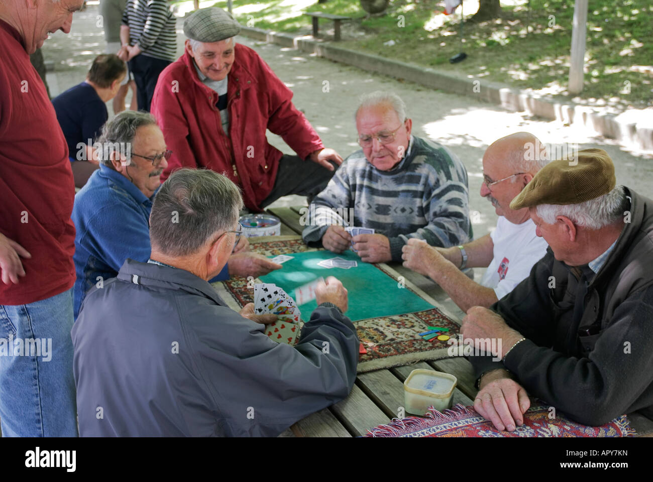 Card playing Frenchmen Stock Photo - Alamy