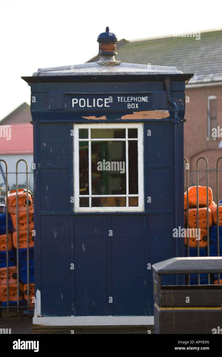 Police Telephone Box Tardis Stock Photo - Alamy