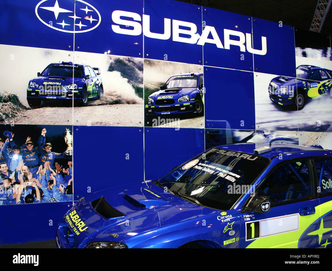Blue subaru impreza rally car hi-res stock photography and images - Alamy