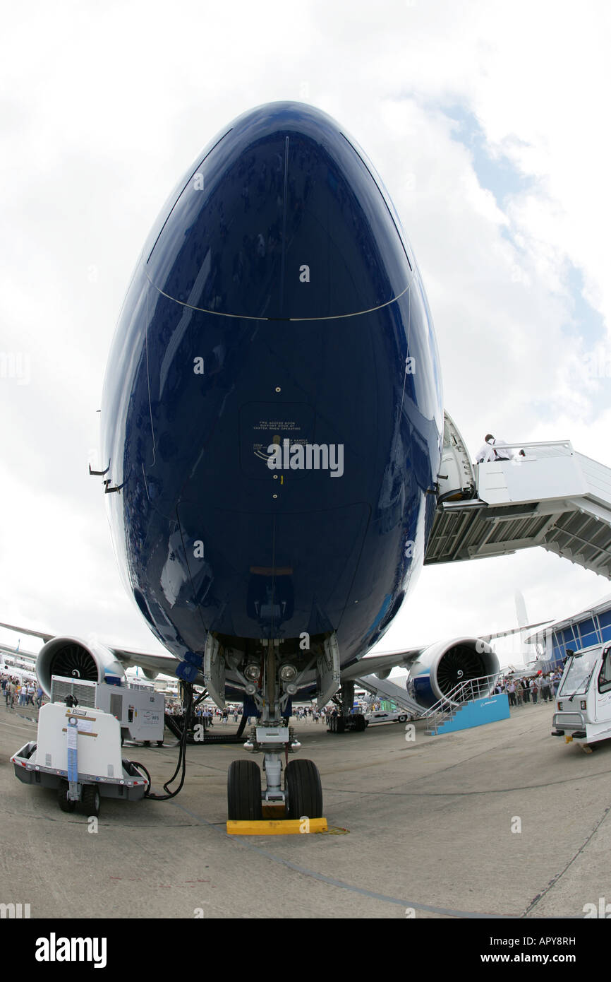 Boeing 747 close up with fisheye Stock Photo - Alamy