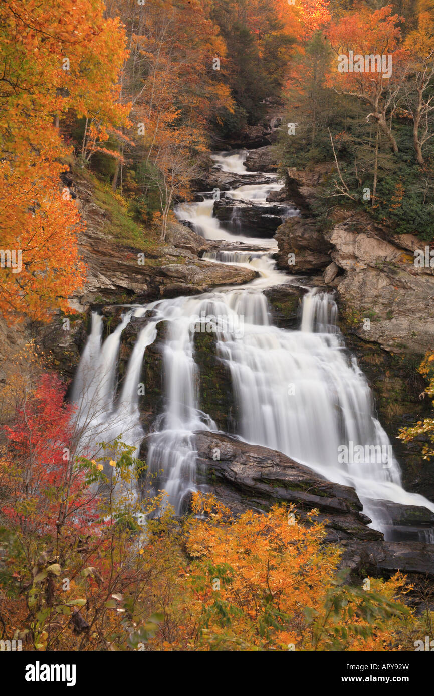 Cullasaja Falls, Cullasaja River Gorge, Highlands, North Carolina, USA ...
