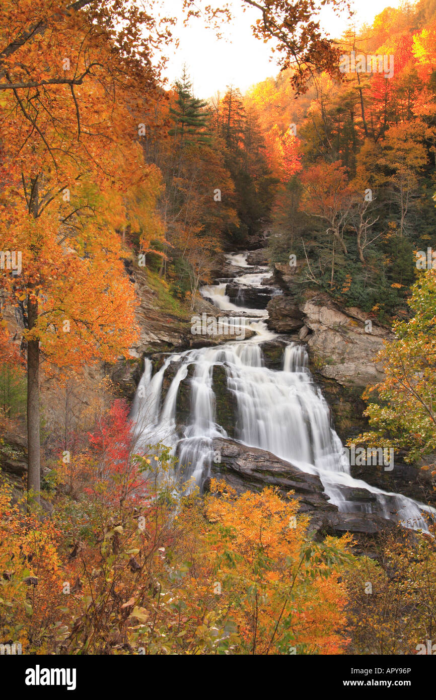 Cullasaja Falls, Cullasaja River Gorge, Highlands, North Carolina, USA ...