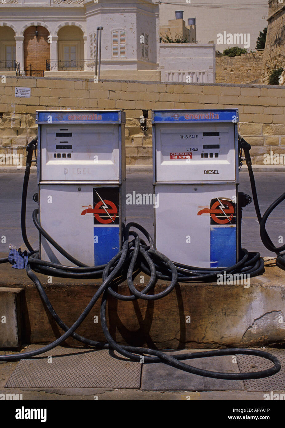 petrol station in Marsaxlokk Malta Stock Photo - Alamy