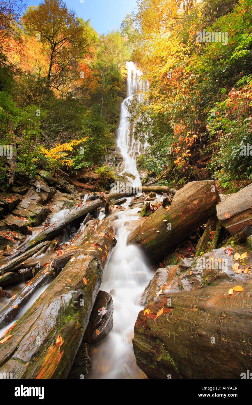 Mingo Falls, Big Cove, Great Smoky Mountains National Park, USA Stock ...