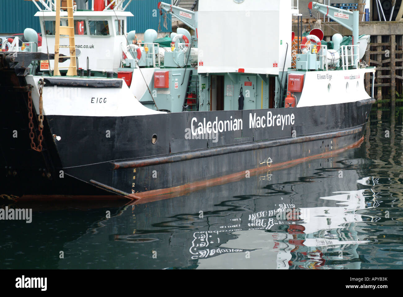 Caledonian MacBrayne eigg small isles calmac ferry at ferry terminal ...