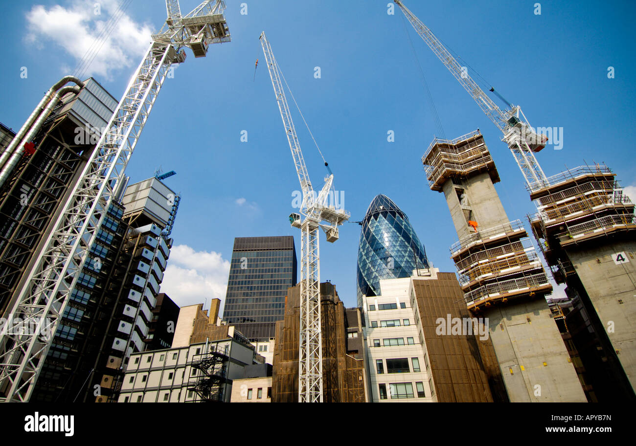 Building work in the City of London Stock Photo - Alamy