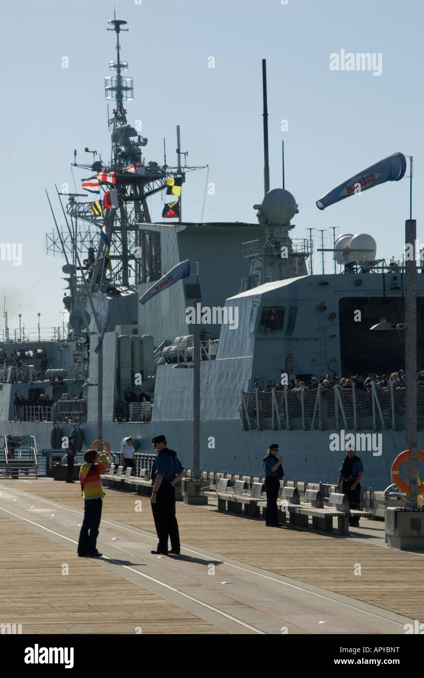 Canadian Navy ship in port Stock Photo - Alamy