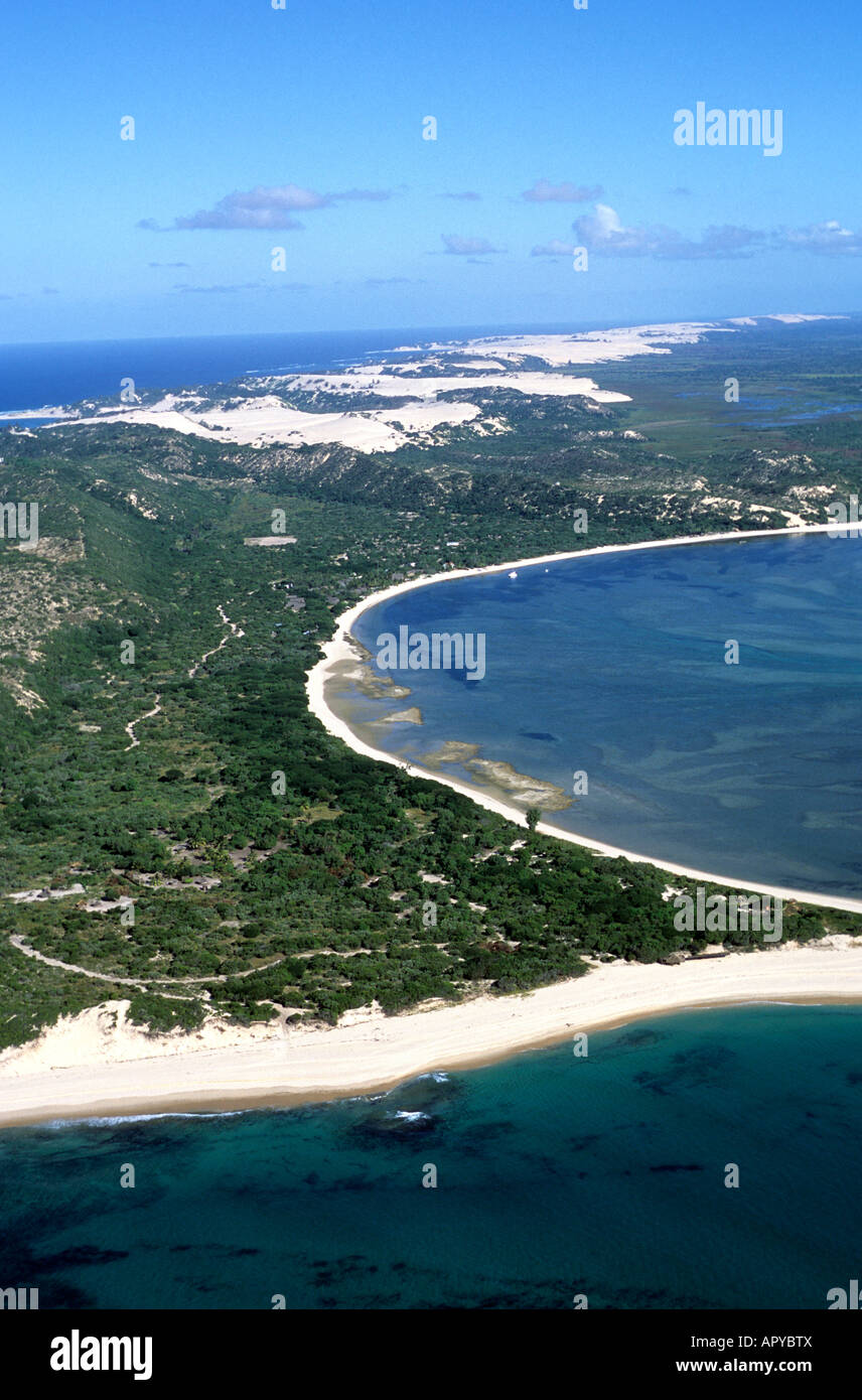 An aerial view of Bazaruto Island, one of a chain of islands that make ...