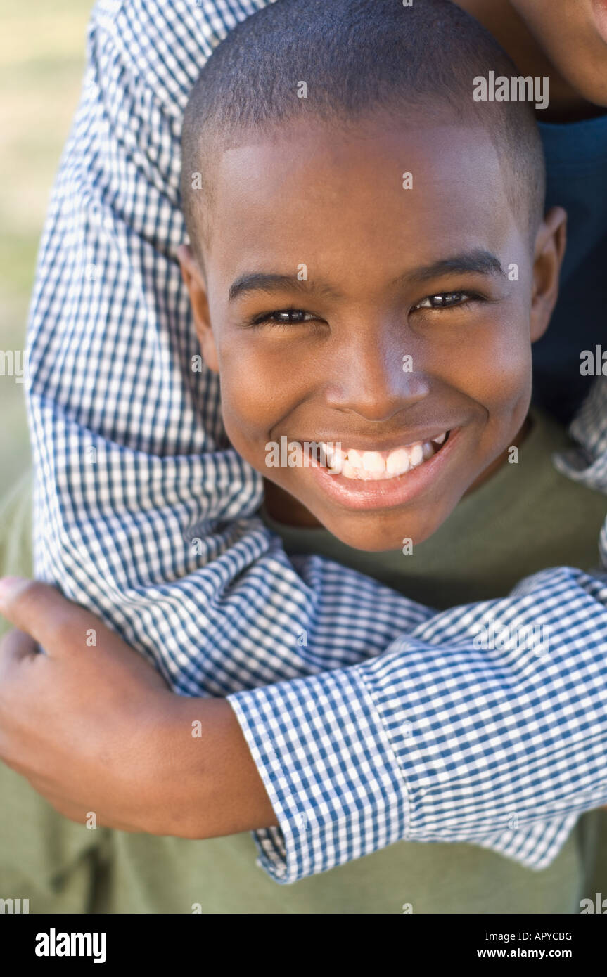 Close up of African boy smiling Stock Photo - Alamy