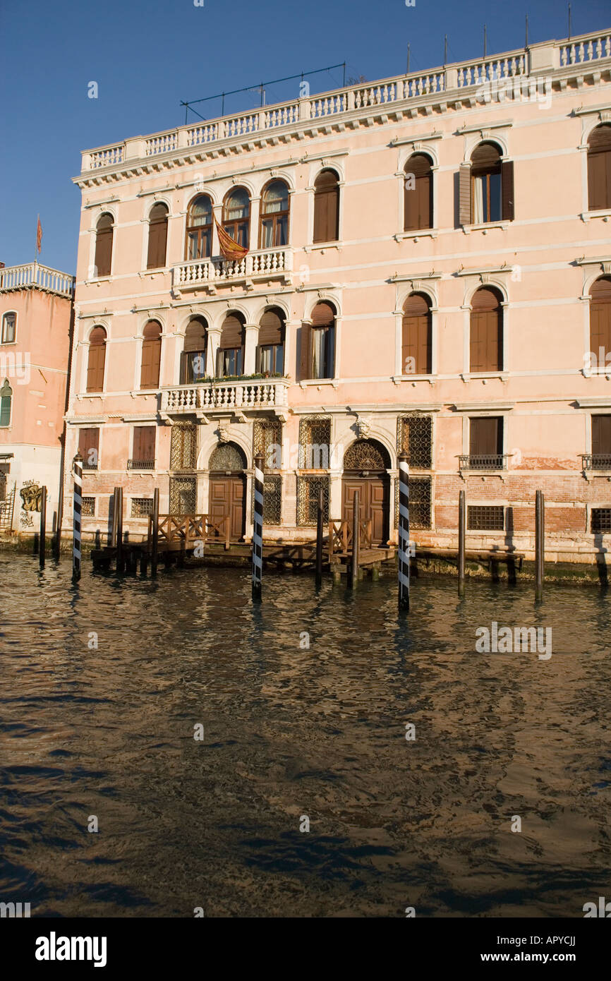 Old Palazzo building on the Grand Canal from the water bus, the ...
