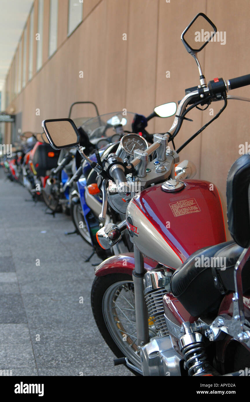 Motorcycle on footpath hi-res stock photography and images - Alamy