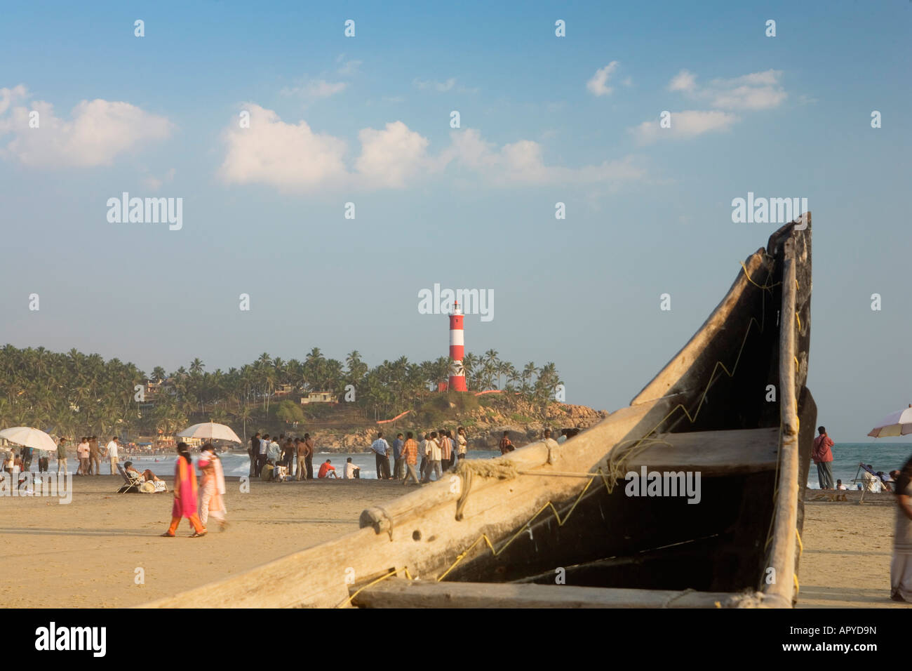 INDIA KERALA KOVALAM LIGHTHOUSE BEACH Stock Photo - Alamy