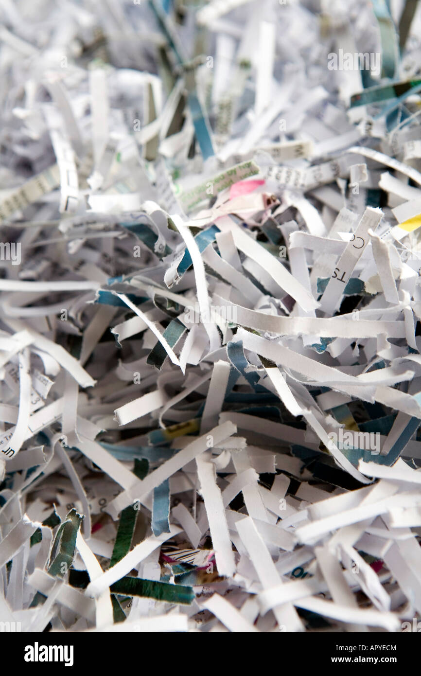 Pile of Shredded Paper Documentation Stock Photo - Alamy