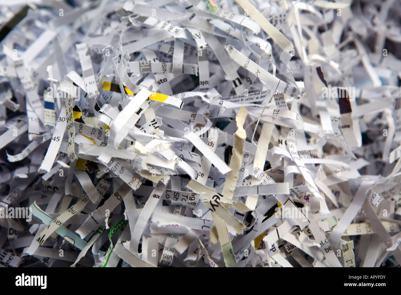 Pile of Shredded Paper Documentation Stock Photo - Alamy