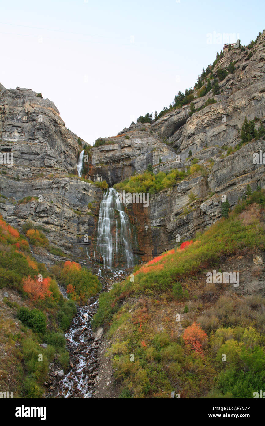 Bridal Veil Falls, Alpine Loop, Provo Canyon, Provo, Utah, USA Stock ...