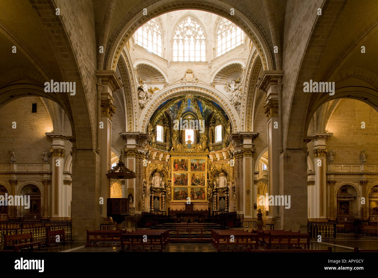 Valencia Cathedral interior Valencia Spain Stock Photo - Alamy