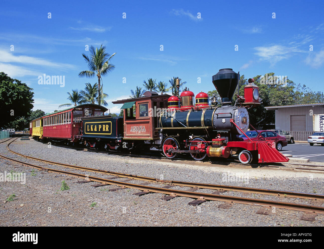 The Sugar Cane Train pulls into the station in Lahina Stock Photo - Alamy