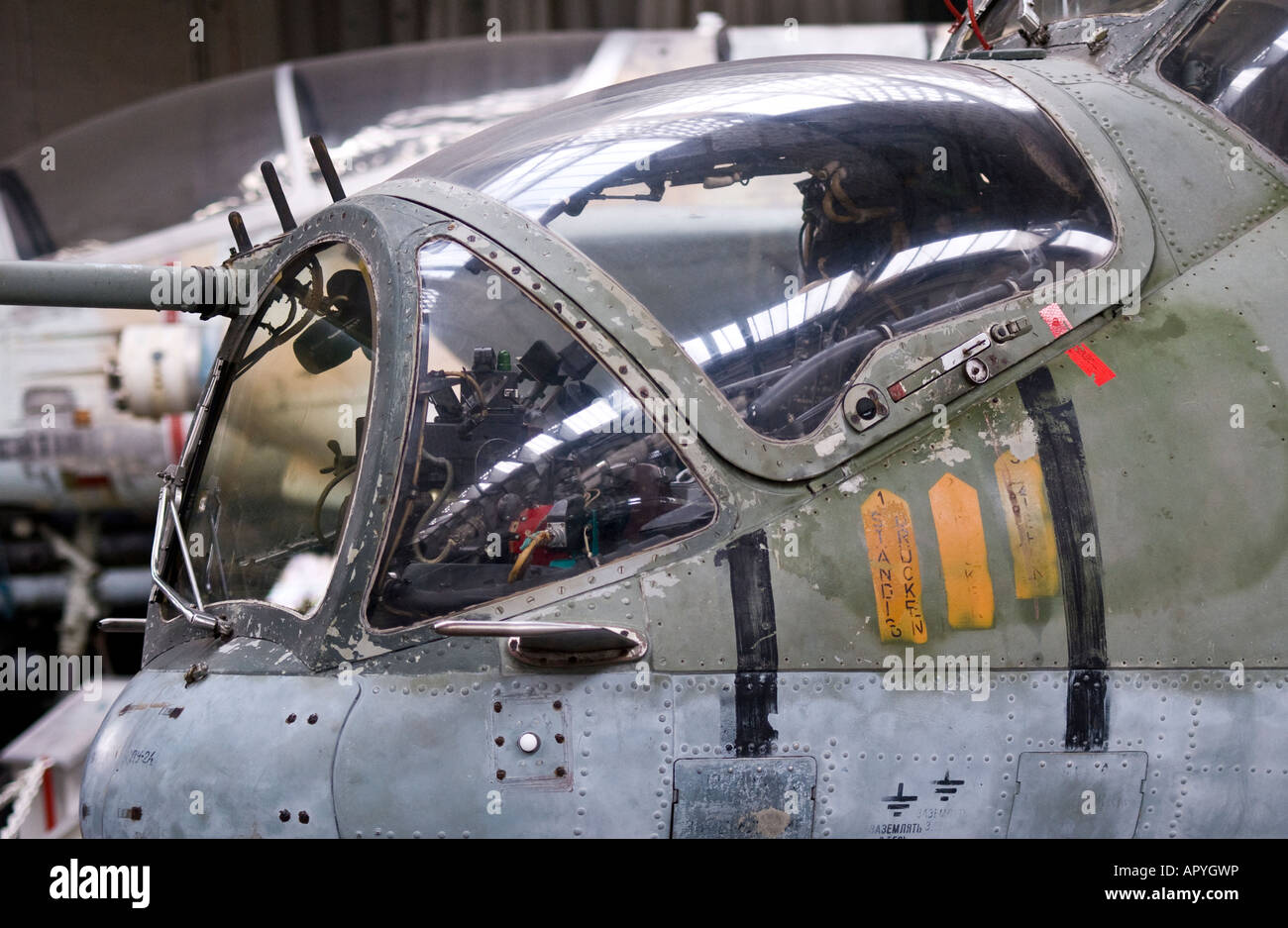 Soviet MI-24 Hind helicopter gunship Stock Photo - Alamy