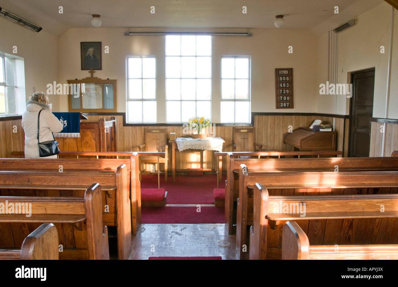 Interior Tissington Methodist Chapel Tissington Derbyshire UK 2008 ...