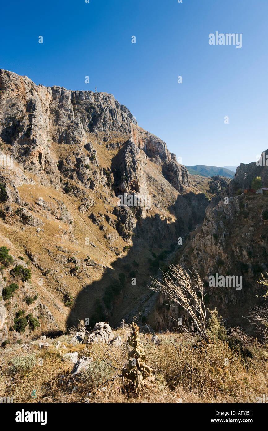 View of Topolia Gorge in the inland area of Chania Province, Crete ...