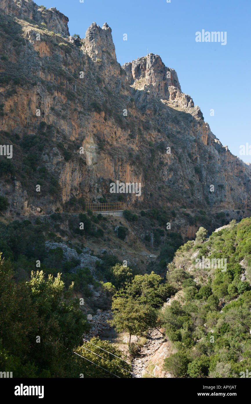 View of Topolia Gorge in the inland area of Chania Province, Crete ...