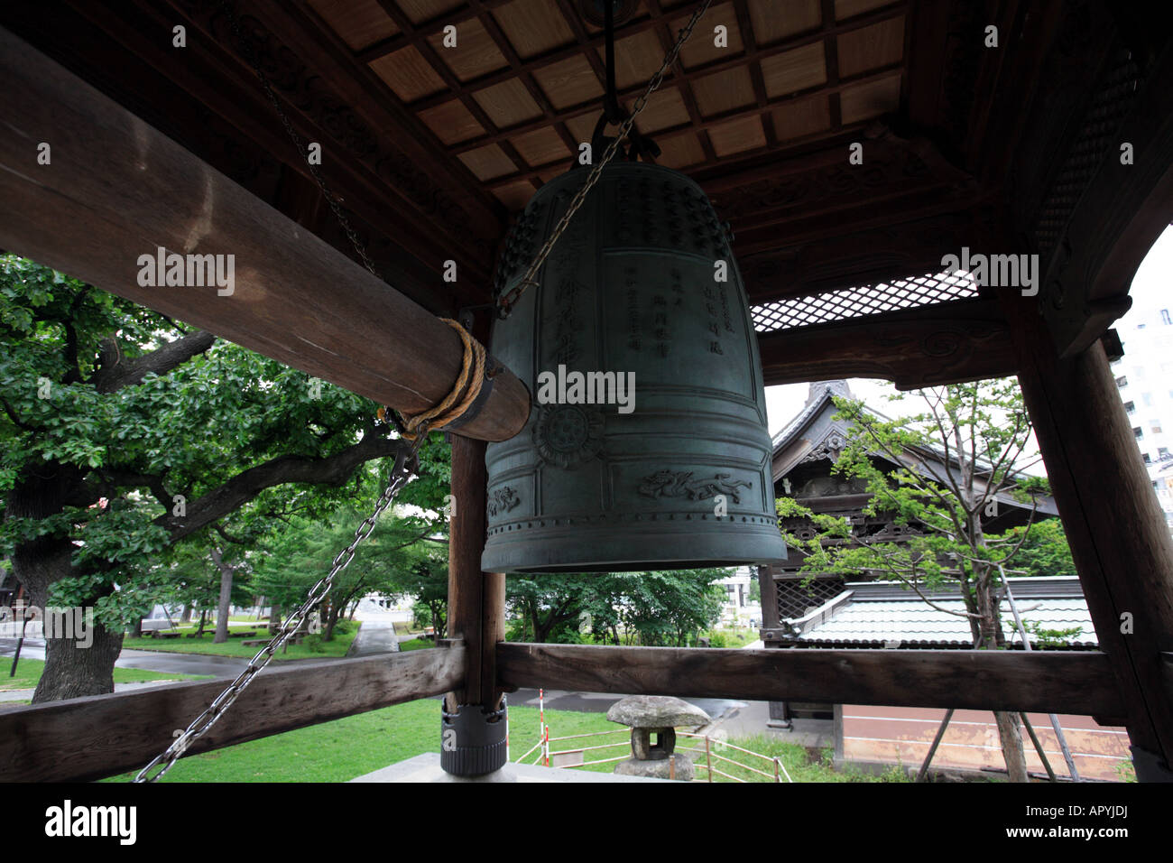 Bell in Higashi Honganji temple in Sapporo Hokkaido Japan Stock Photo ...