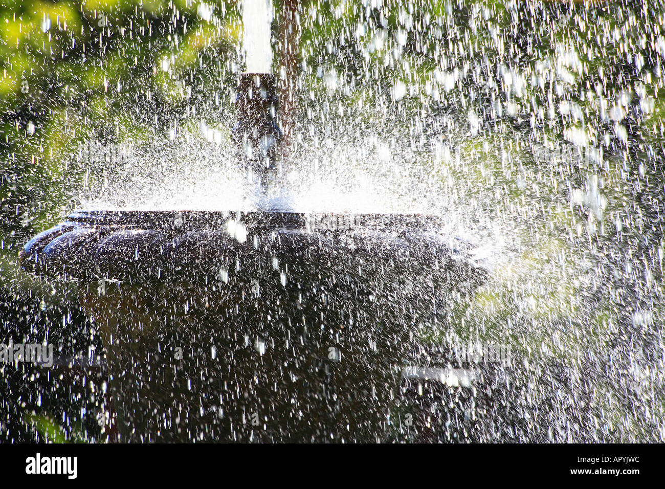 Water droplets and part of the fountain Stock Photo - Alamy