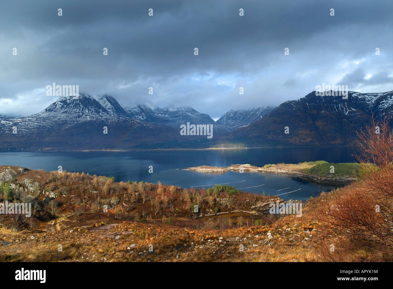 Upper Loch Torridon with Beinn Alligan and Liathach, Ross-shire ...