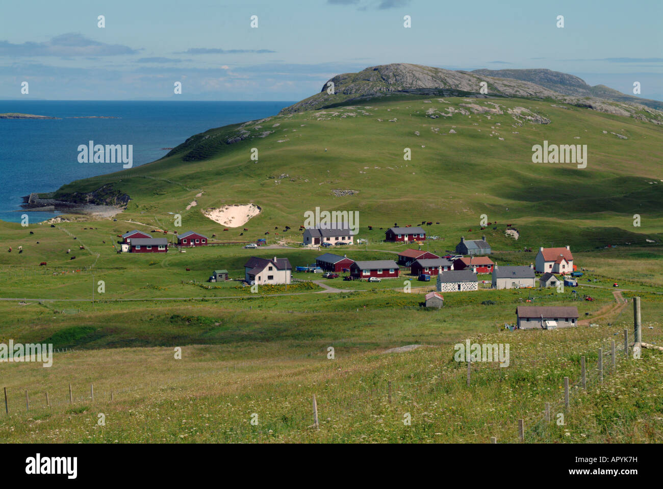 vatersay village isle of vatersay western isles outer hebrides scotland ...
