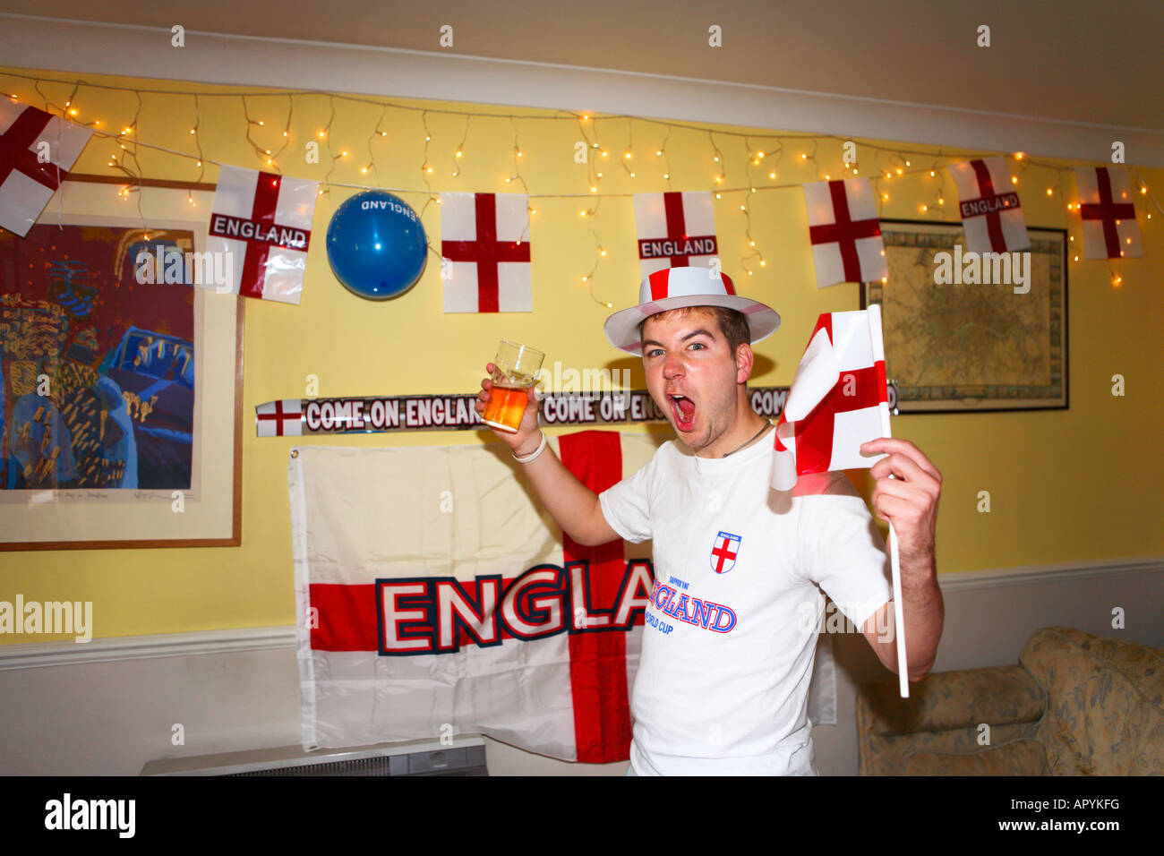 FOOTBALL YOB ROARING Stock Photo - Alamy