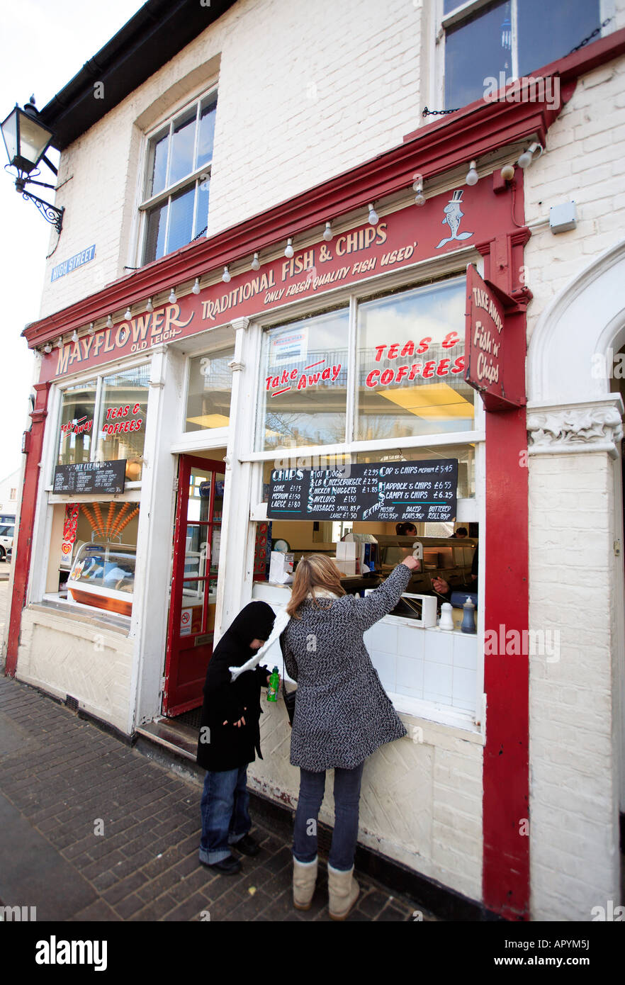 united kingdom essex old leigh on sea the mayflower fish and chip shop ...