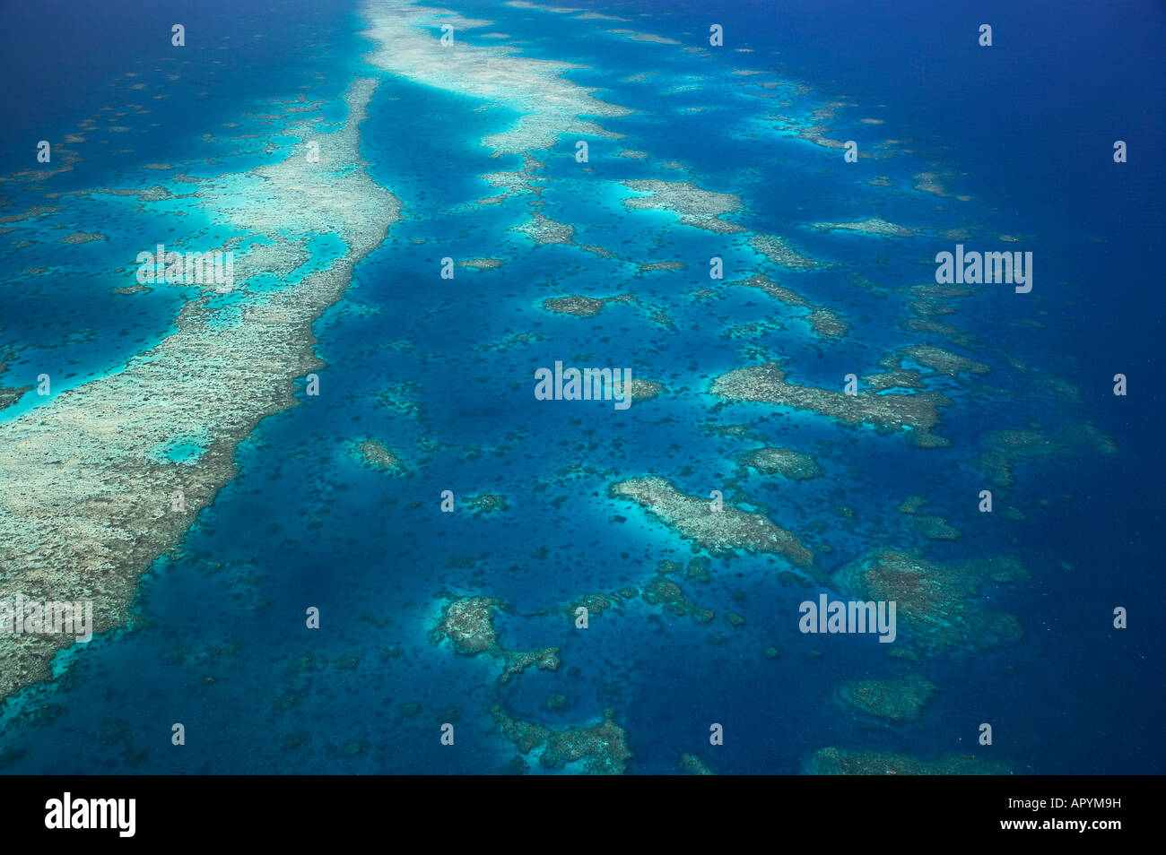 Aerial view queensland coral reef hi-res stock photography and images ...