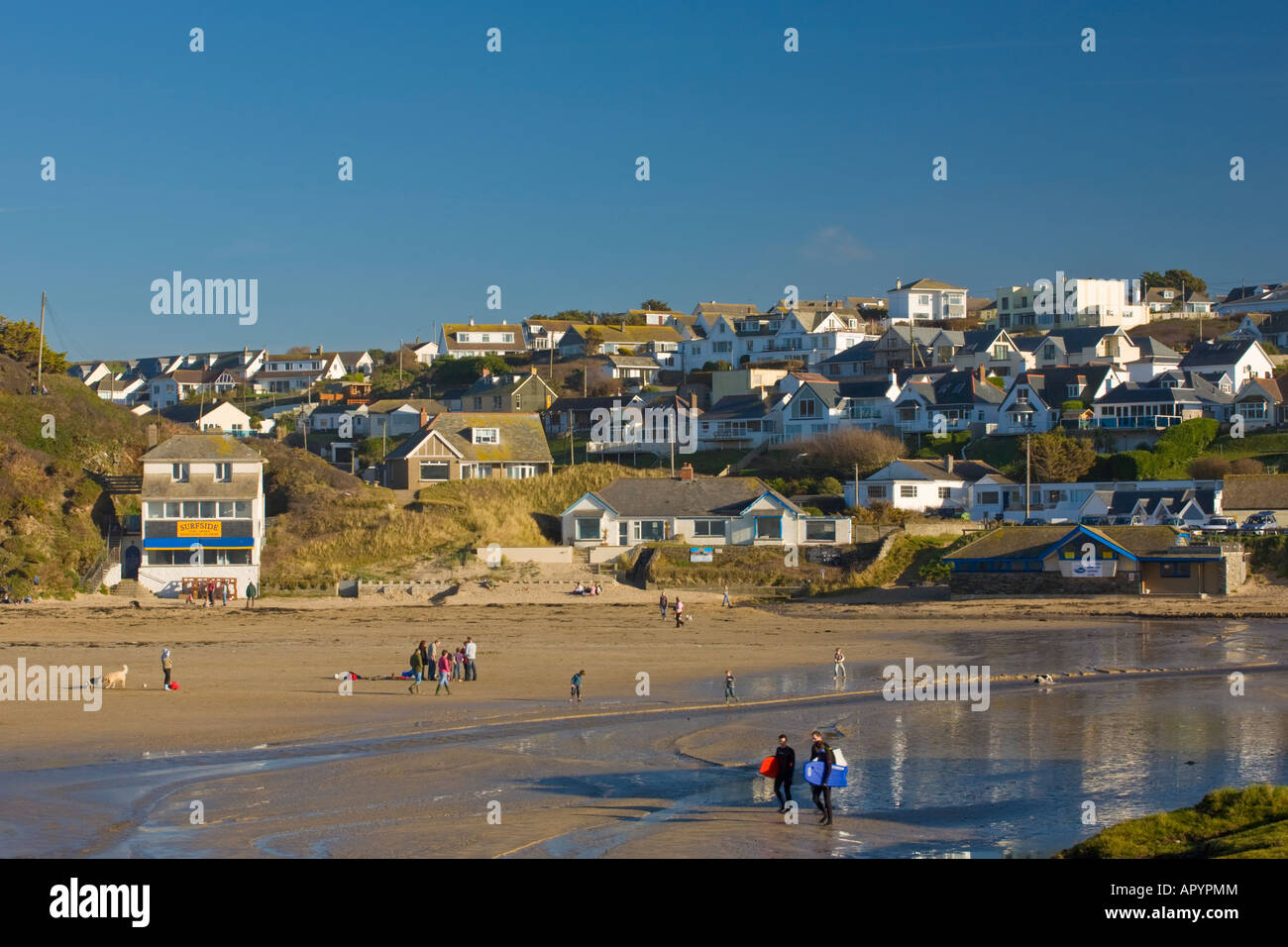 Polzeath village hi-res stock photography and images - Alamy