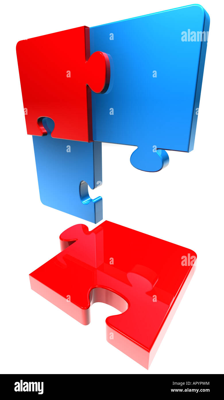 Four puzzle pieces Stock Photo - Alamy