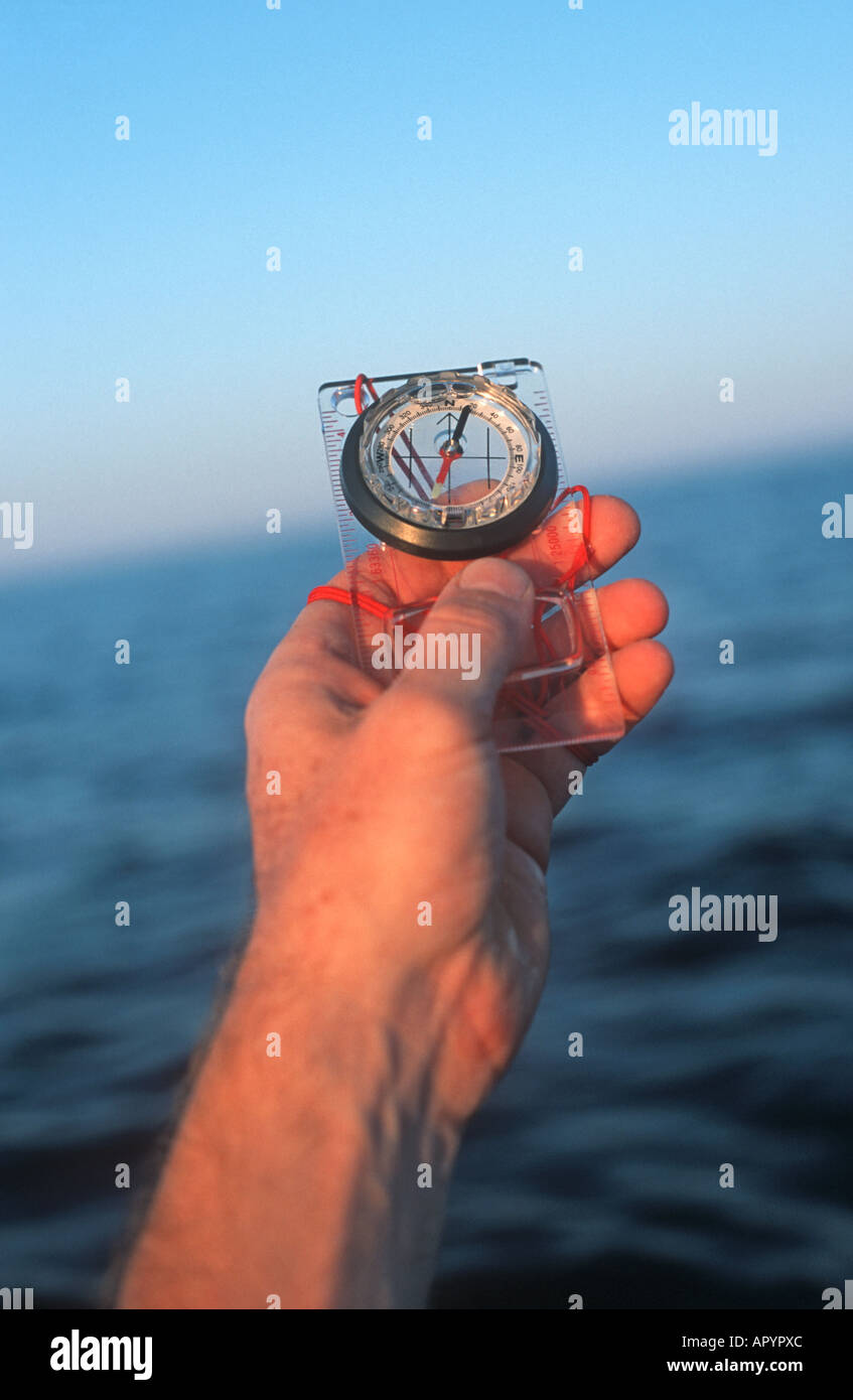 Hand held compass hi-res stock photography and images - Alamy