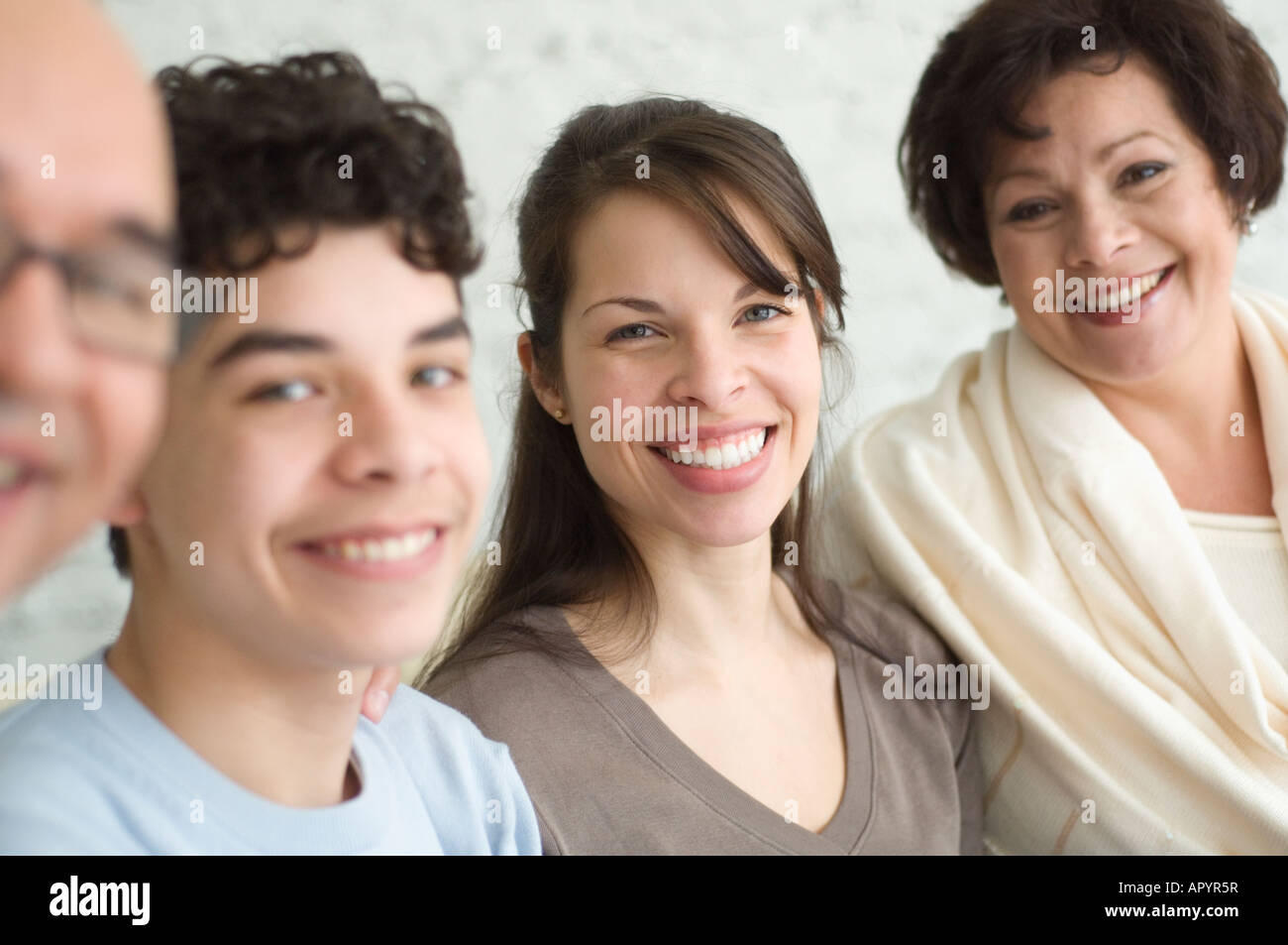 Portrait multi generational hispanic family hi-res stock photography ...