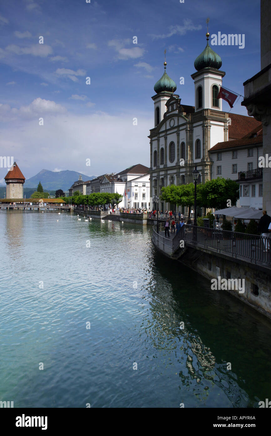 The Baroque Jesuit Church Lucerne Switzerland Stock Photo - Alamy